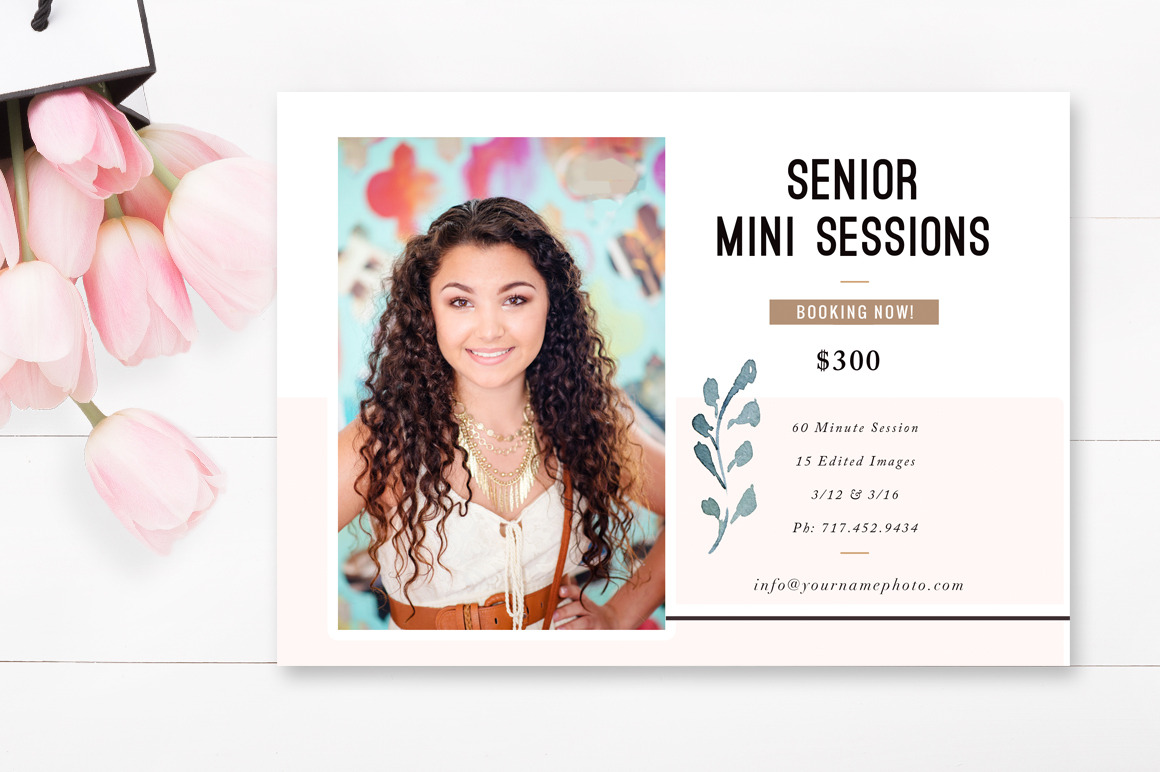 Senior Mini Session Template, a Flyer Template by By Stephanie Design