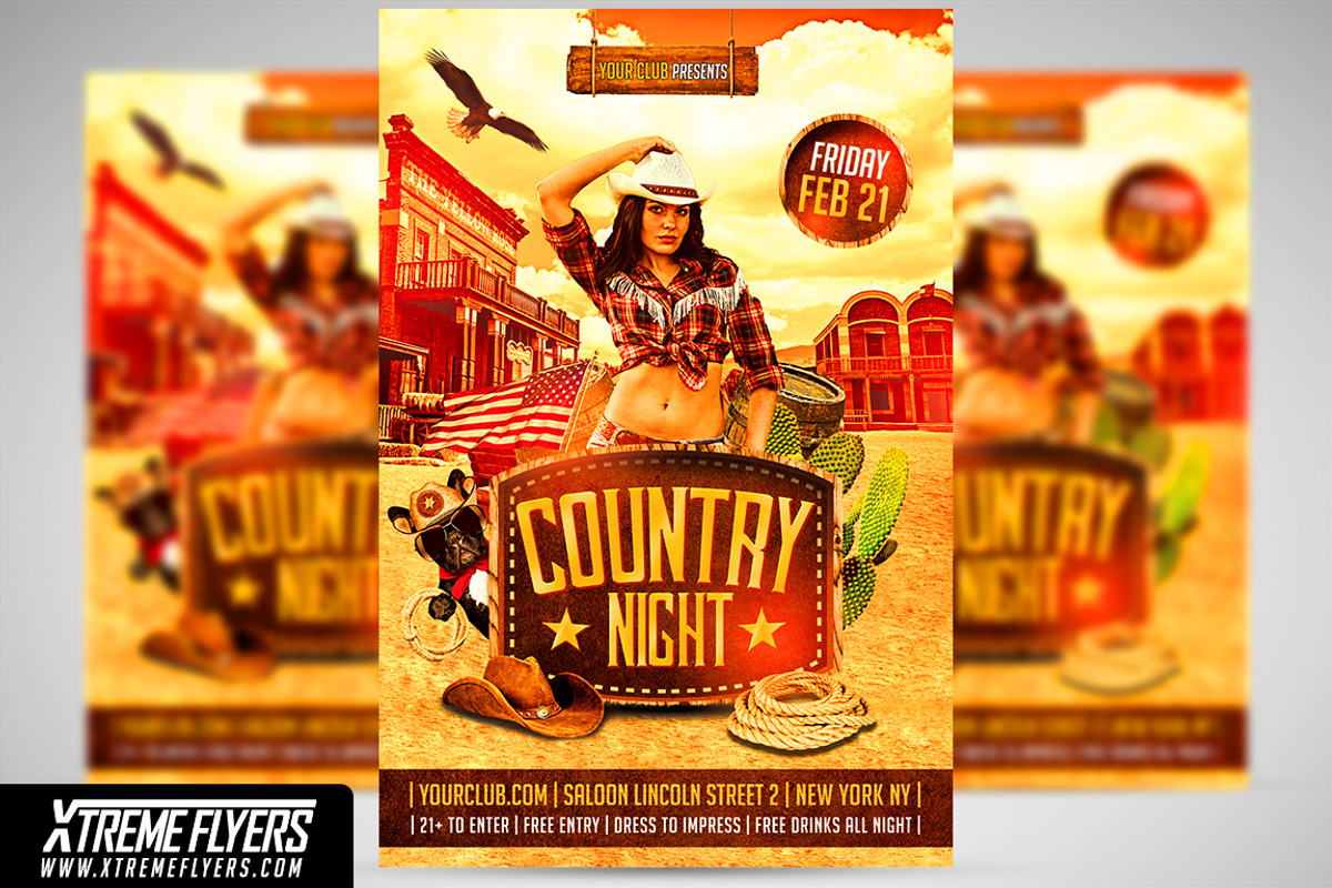 Country Flyer Template, a Flyer Template by XtremeFlyers