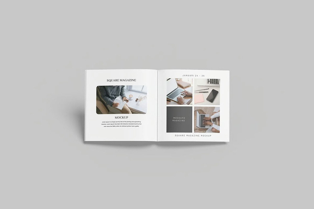 Square Magazine Mockup