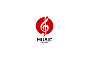 music logo with circle vector, a Branding & Logo Template by quadrazo