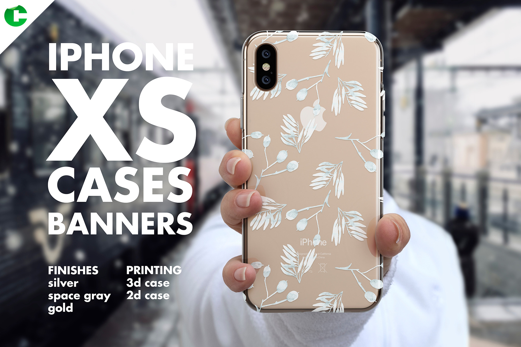 Phone XS Case Banners Mock-up vs2, a Product Mockup by Colatudo Store