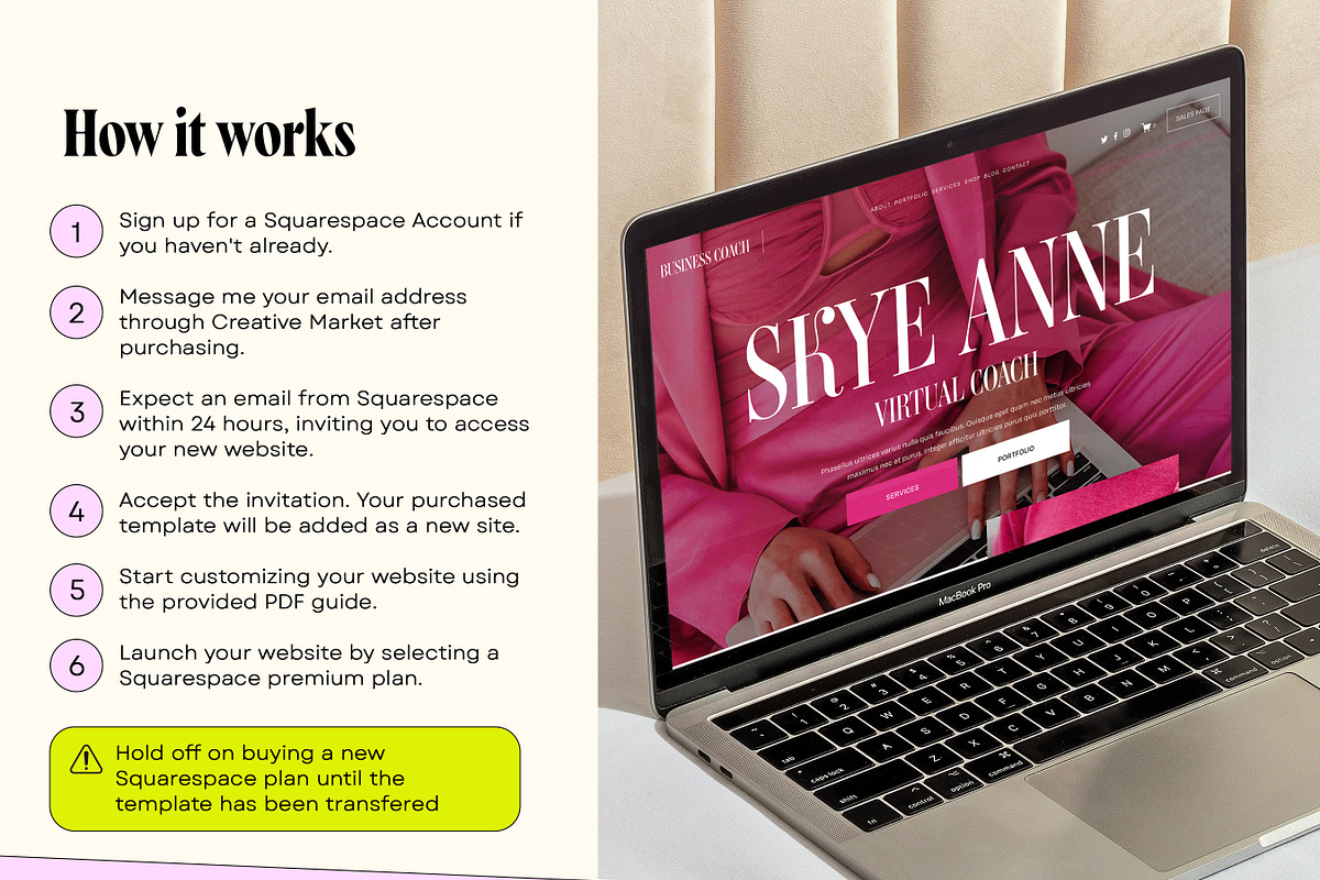 Bold Pink Faceless Coaching Template