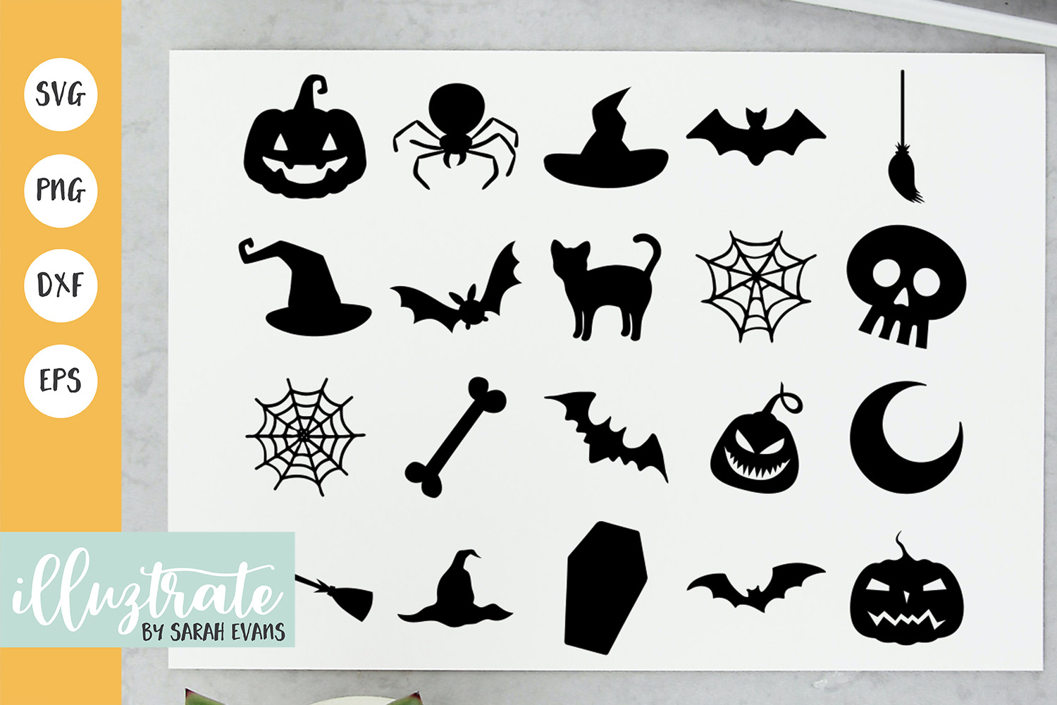 Halloween SVG Cut File Vector DXF, an Illustration by illuztrate