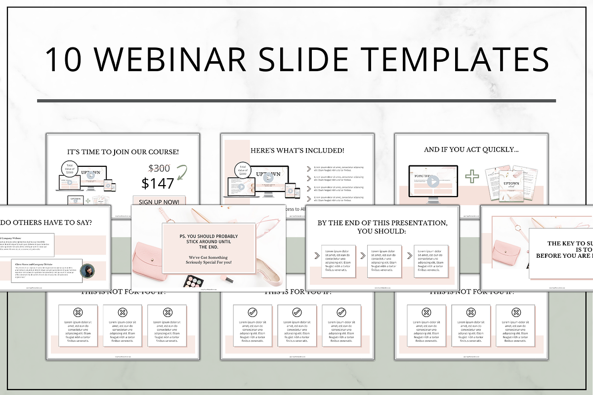 eCourse & Webinar Bundle | PPT Canva, a Presentation Template by Lady Boss Studio
