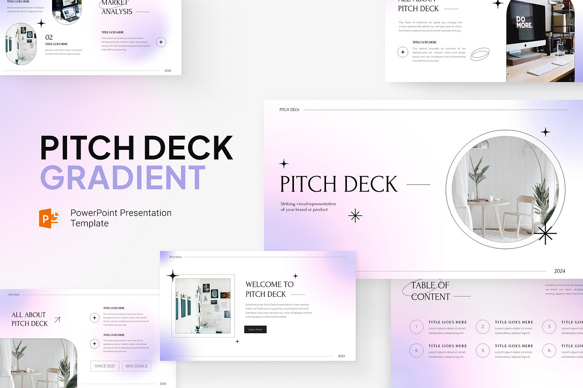Gradient Pitch Deck PPT Template, a Presentation Template by Eklip Studio