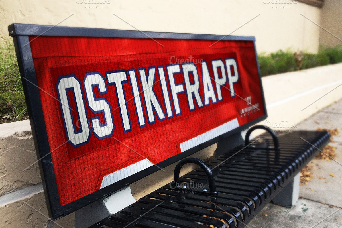 Corrugated Bus Stop Bench Mockup, a Print Template by loswl