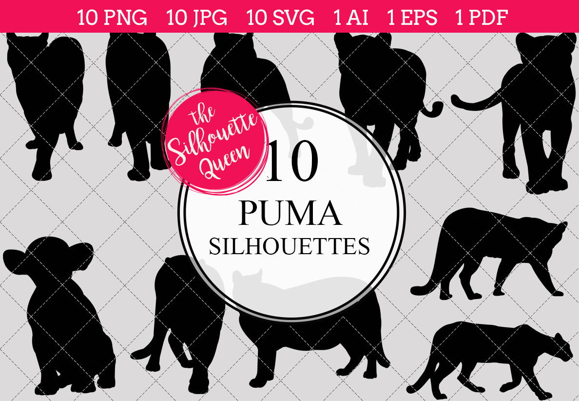 Puma Silhouette Vector Graphics, an Object Graphic by The Silhouette Queen