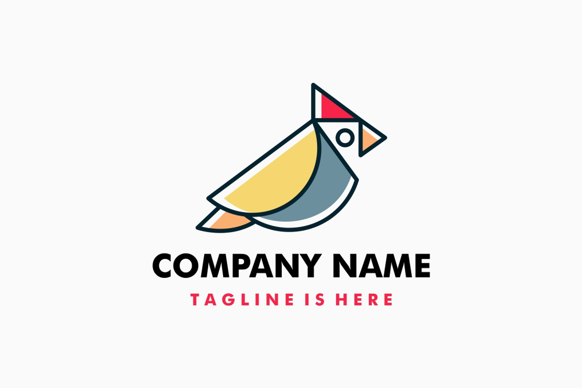 crooked titmouse bird logo, a Branding & Logo Template by VSTRD TYPEWORKS