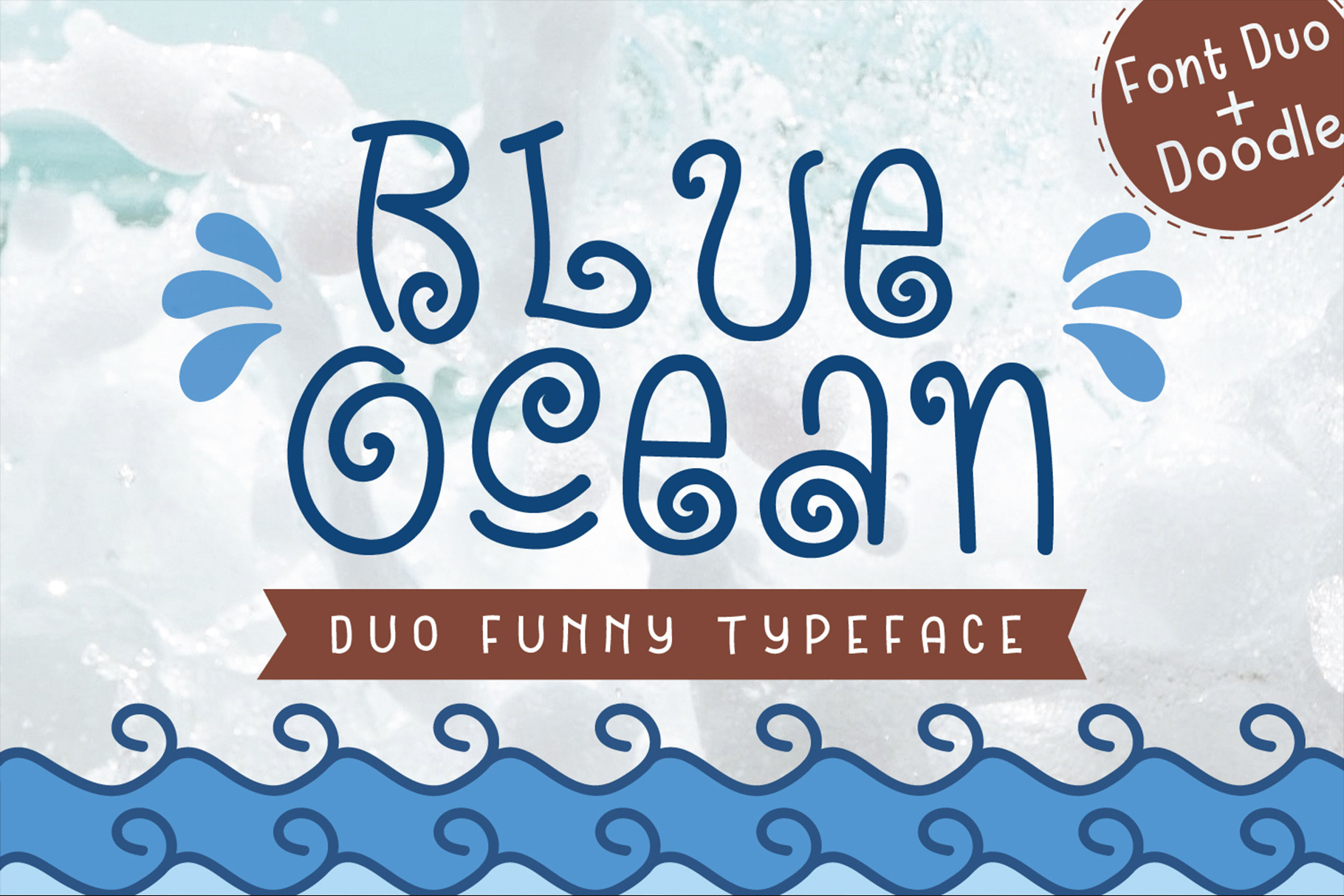 Blue Ocean - Cute Baby Font Duo, a Font by LetterJos