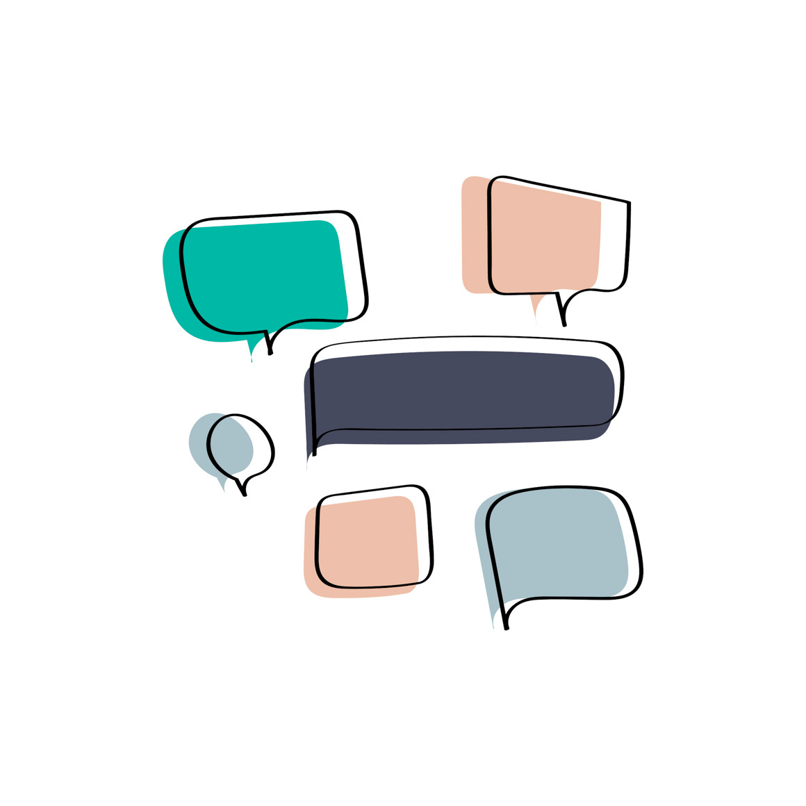 Illustration of speech bubbles, an Illustration by rawpixel