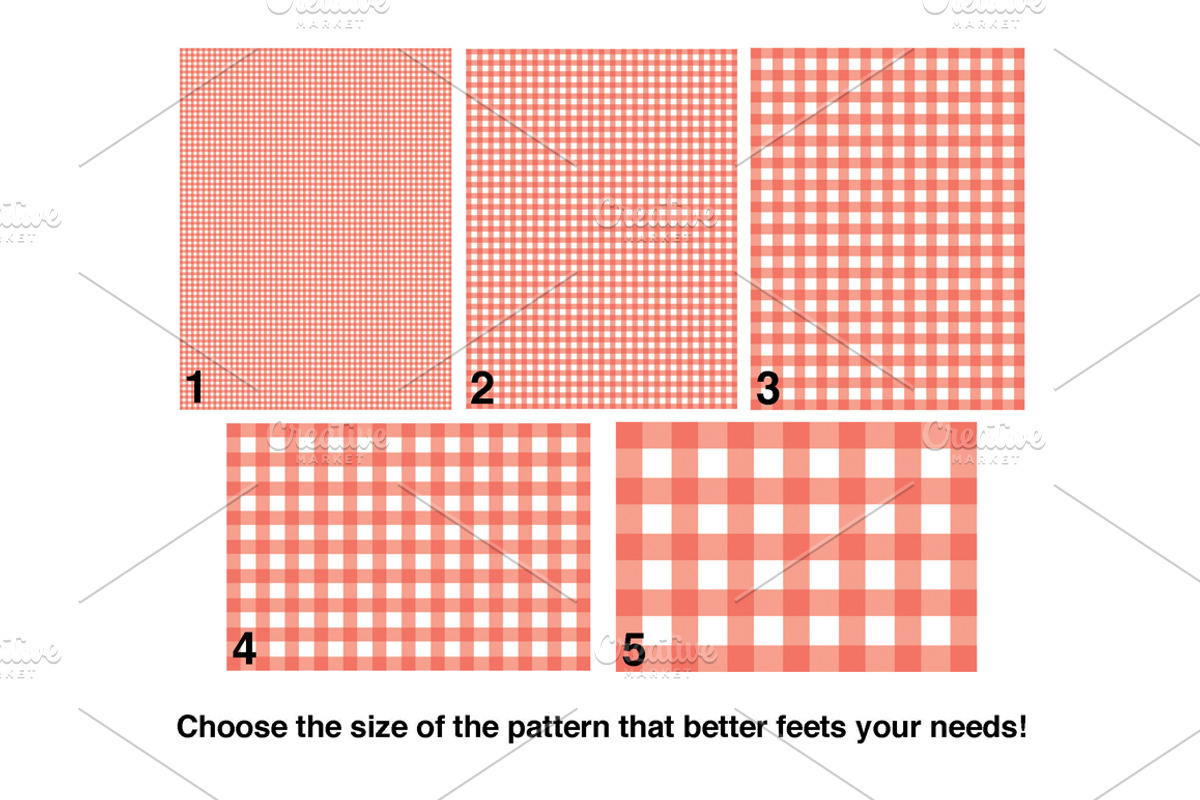 GINGHAM vector pattern, a Pattern Graphic by beguima