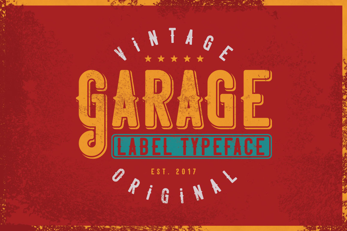 Garage typeface, a Serif Font by Vozzy Vintage Fonts | Creative Market