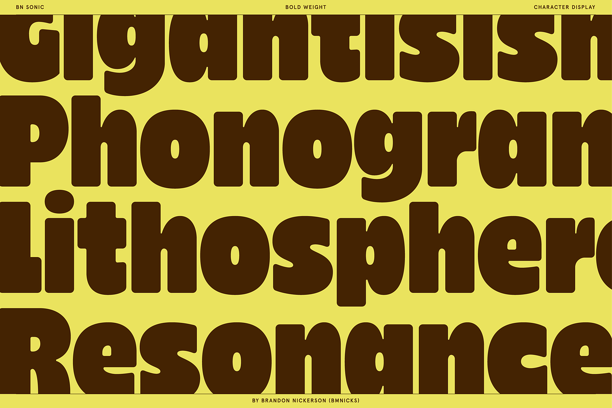 BN Sonic - A Perfectly Balanced Font