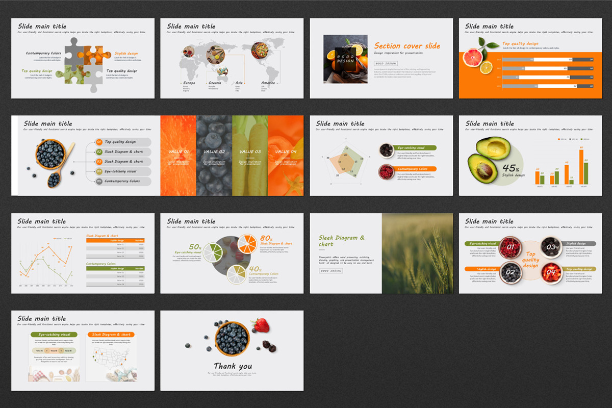 Fruits PPT Template, a Presentation Template by Good Pello | Creative ...