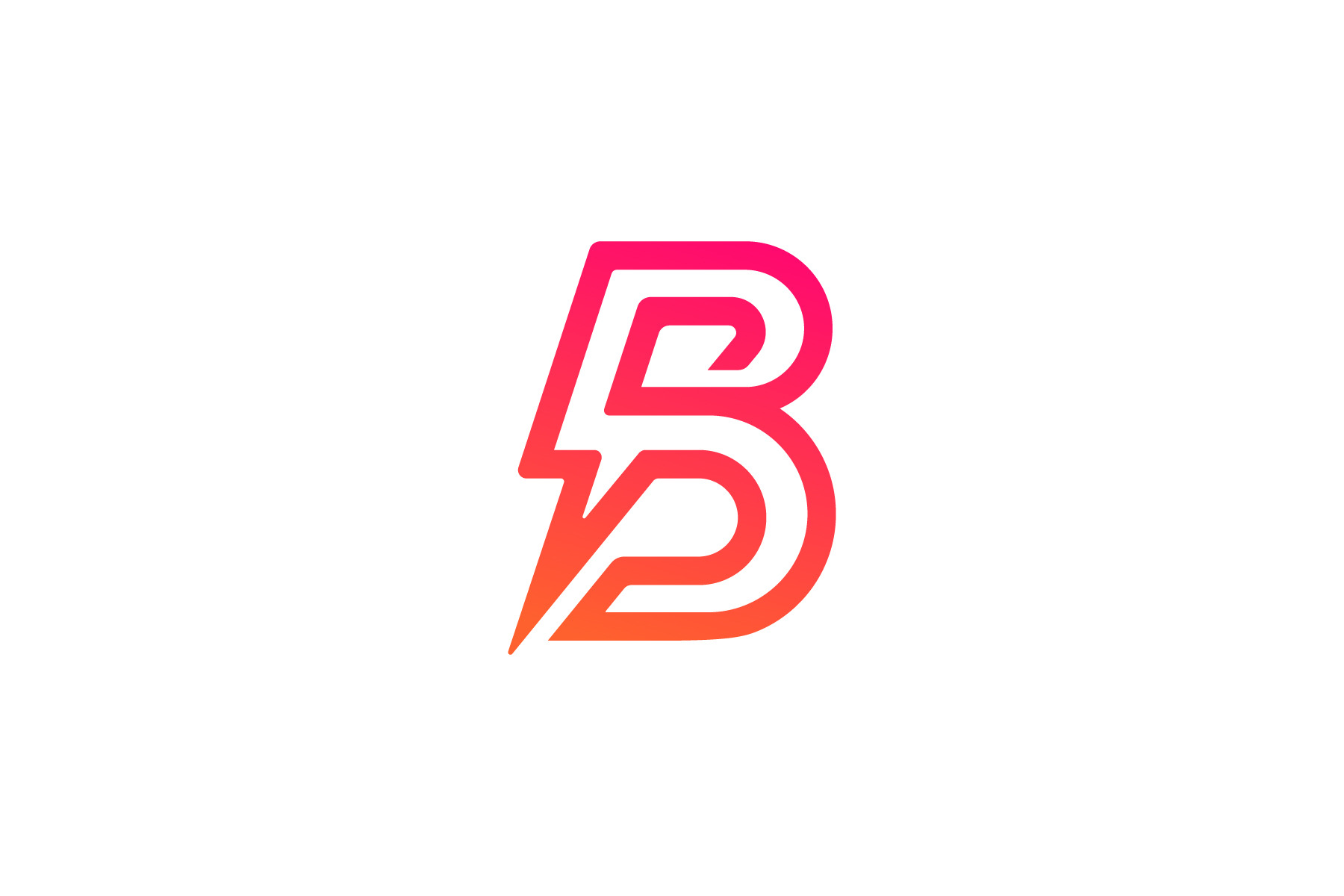 Letter B power bolt logo sign., a Branding & Logo Template by craftlove