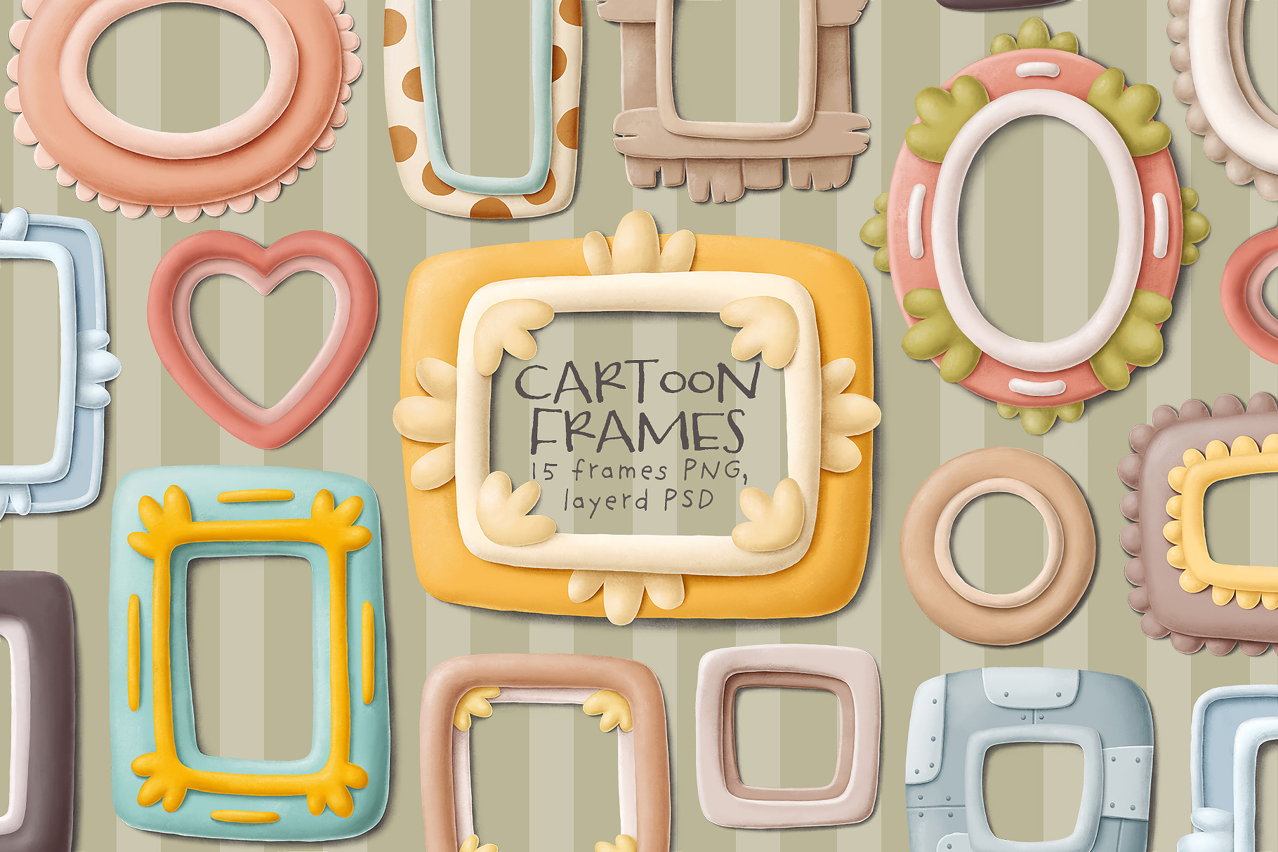 Cartoon Frames, a Decorative Illustration by Anastasiya Klempach