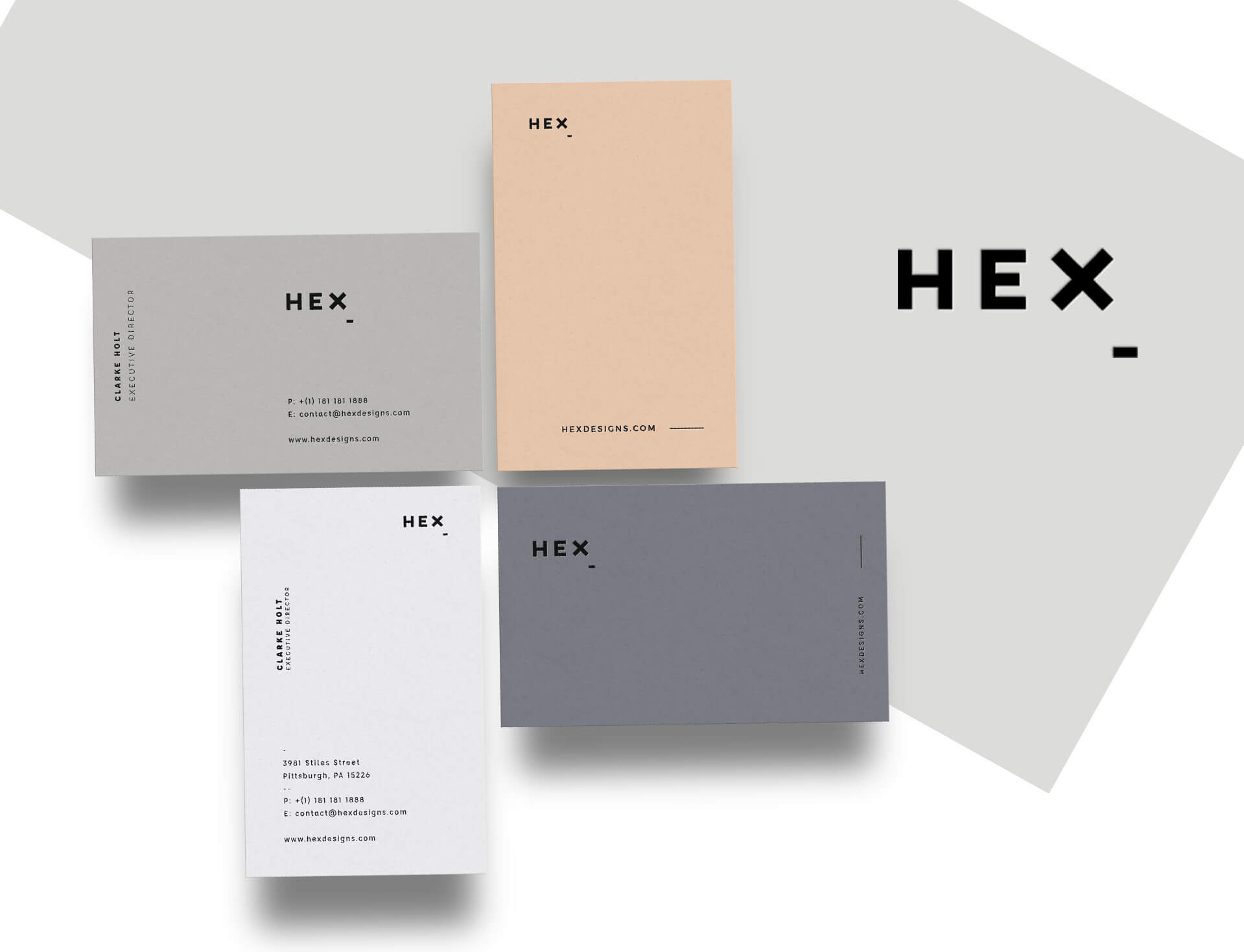 HEX Business Card Template, a Business Card Template by swills.design