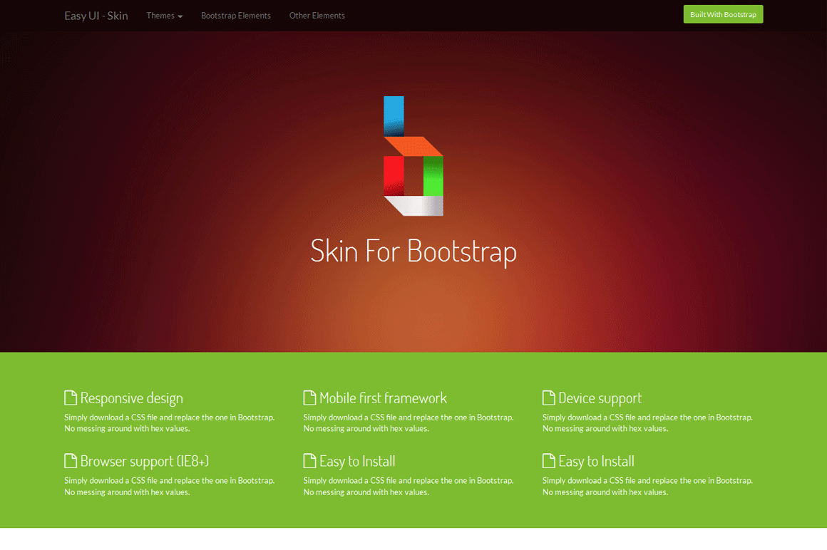 Easy UI - Bootstrap 3 Skin, a Bootstrap Template by Jnix Tech