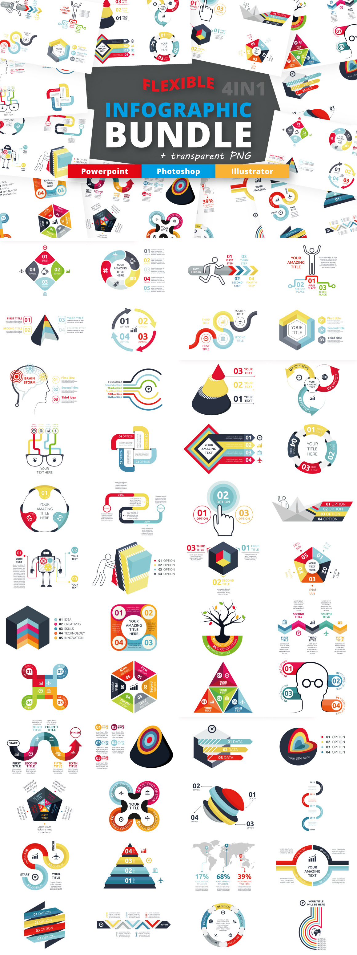 Flexible Infographic Bundle 60% OFF, a Presentation Template by ...