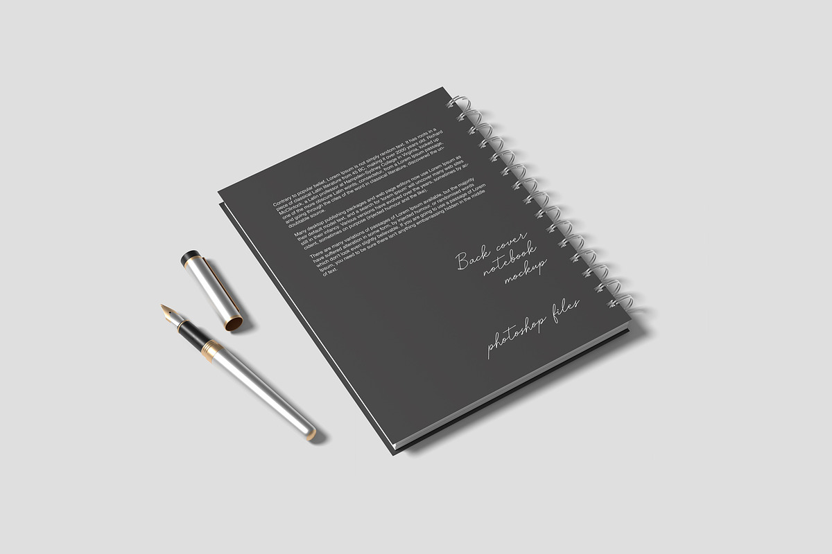 School notebook mockup