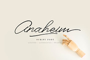 Anaheim script pro font ( update ), a Script Font by Emyself Design