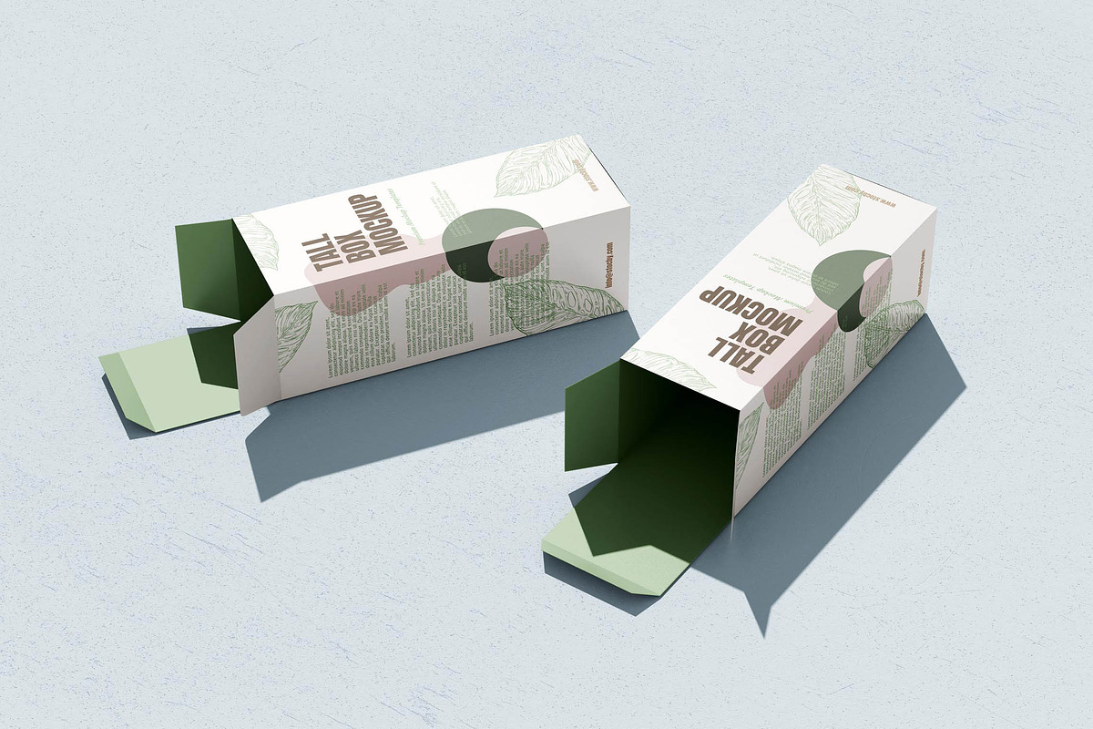 Tall Box Mockup Set