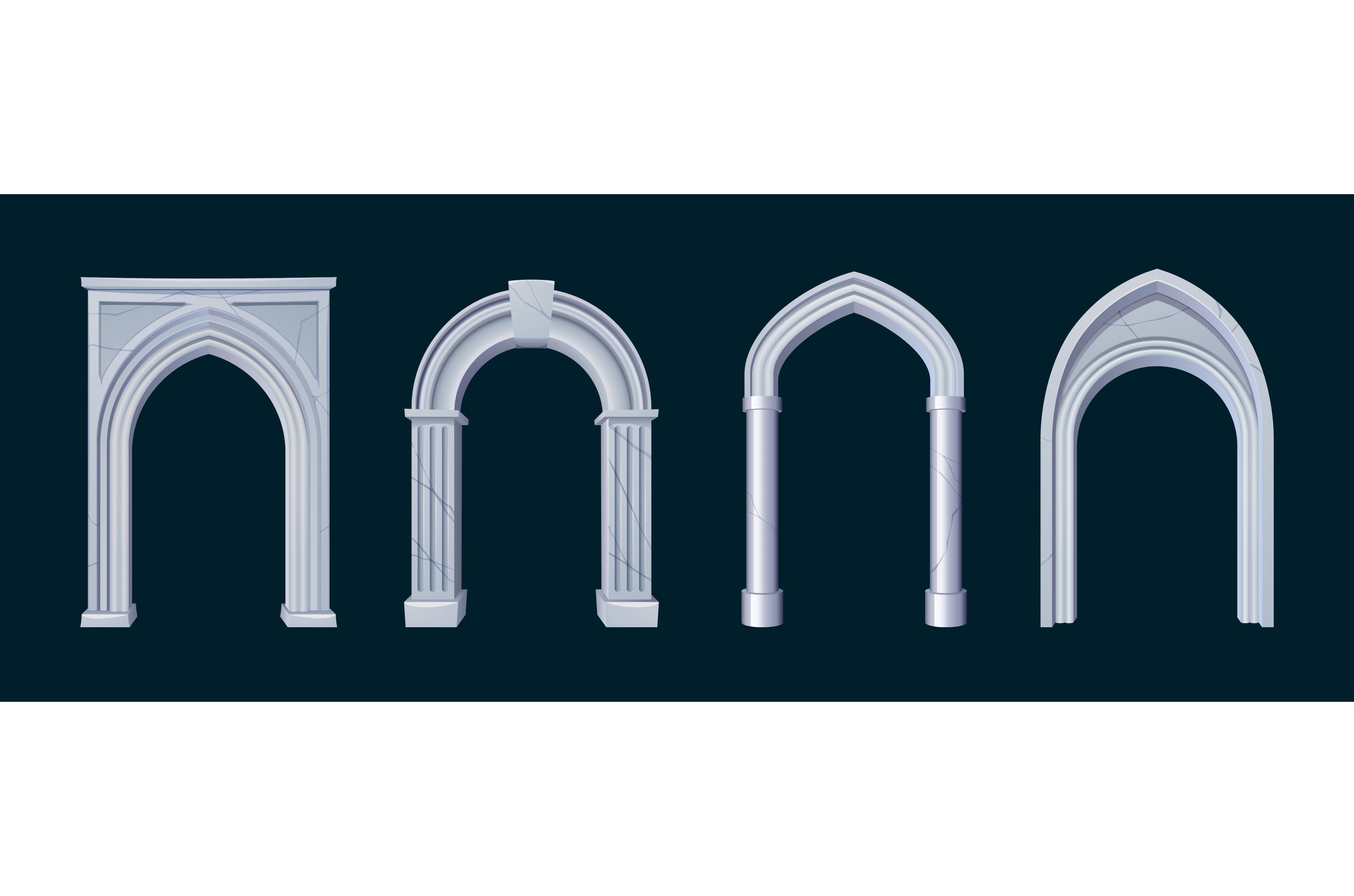 Ancient greek or roman arches from, a Decorative Illustration by art ...