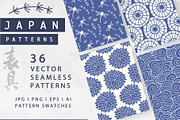 36 Japanese Seamless Vector Patterns, a Pattern Graphic by Katrinelly