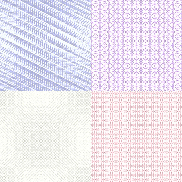 Guilloche patterns set, a Pattern Graphic by Microvector