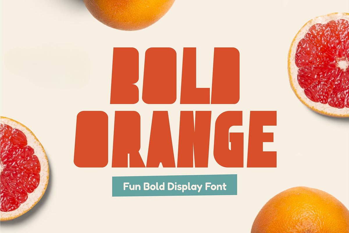 Bold Orange - Bold Playful Typeface, a Sans Serif Font by Imoodev