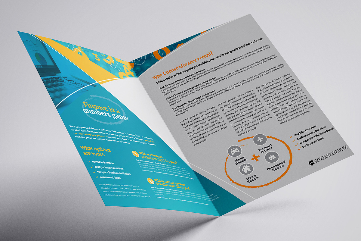 eFinance A3 Brochure Template, a Brochure Template by BrandPacks