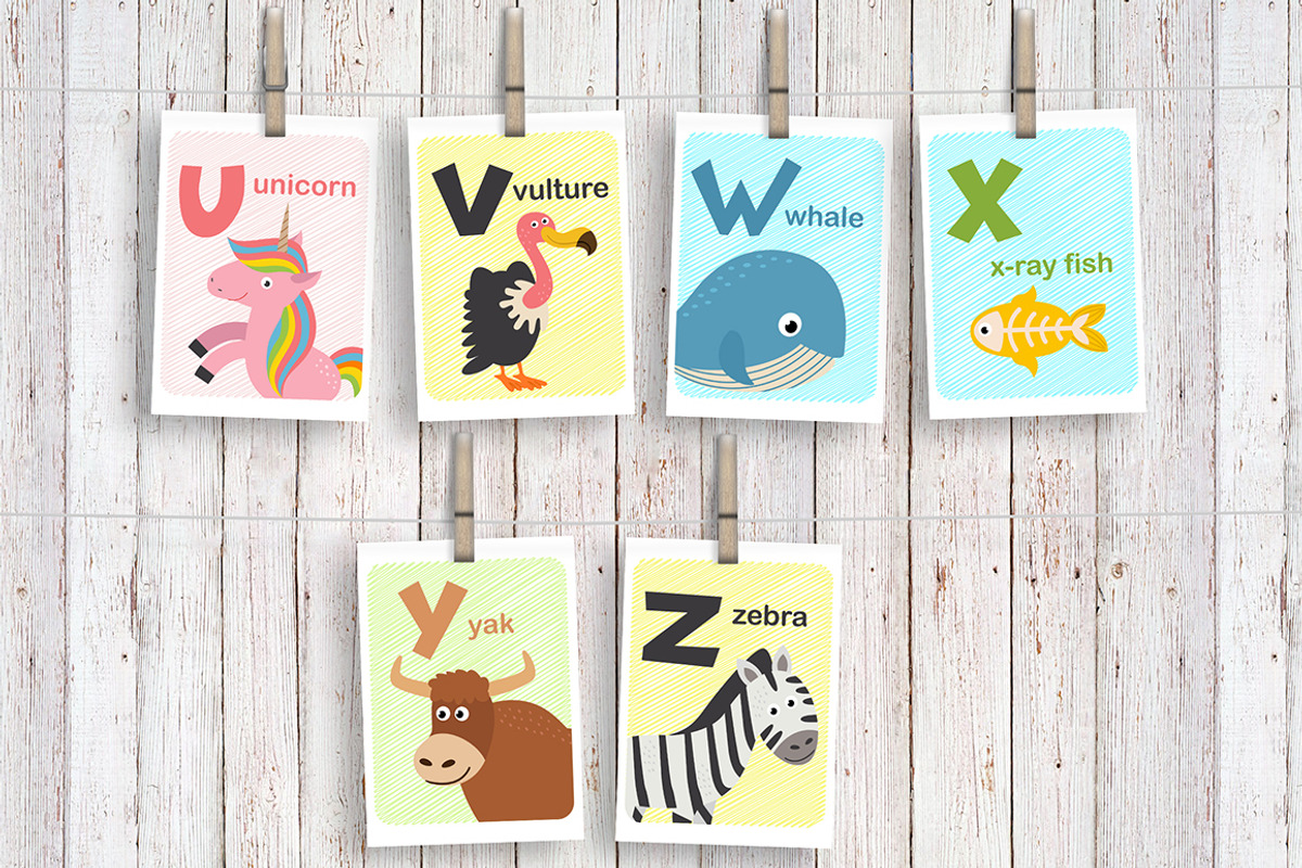 alphabet with animals, an Animal Illustration by NataKa