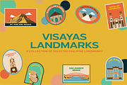 Philippine Landmark Icons - Visayas, an Illustration by The Weekend Supply