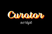 Curator script, a Script Font by Etewut