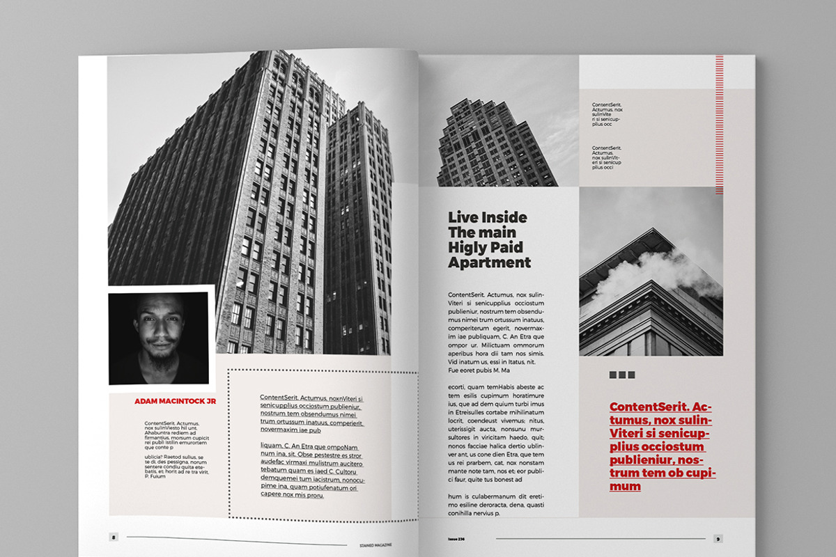 Stained - Magazine Template, a Magazine Template by inspirasign