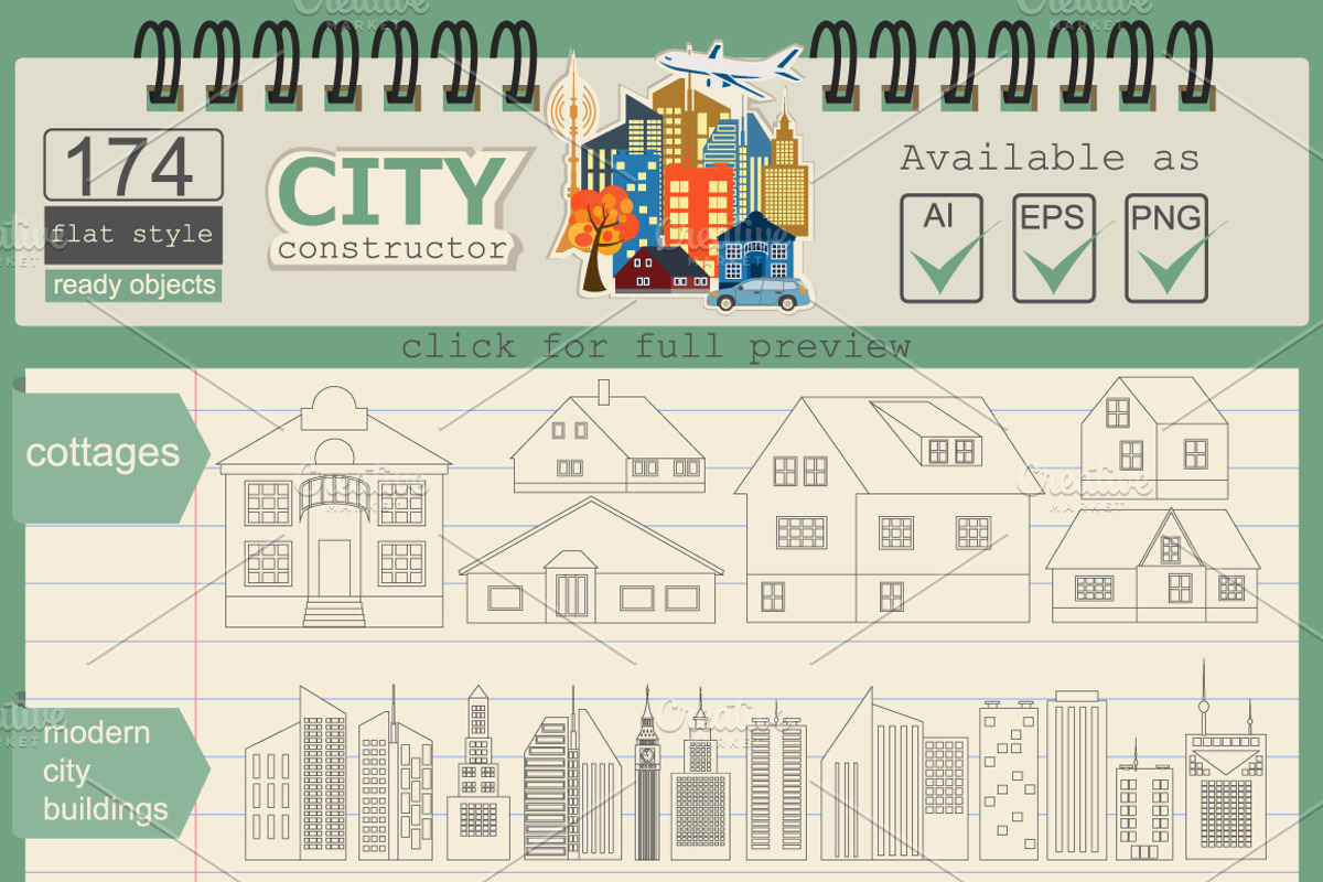 Construction your perfect city map, a Transportation Illustration by ...