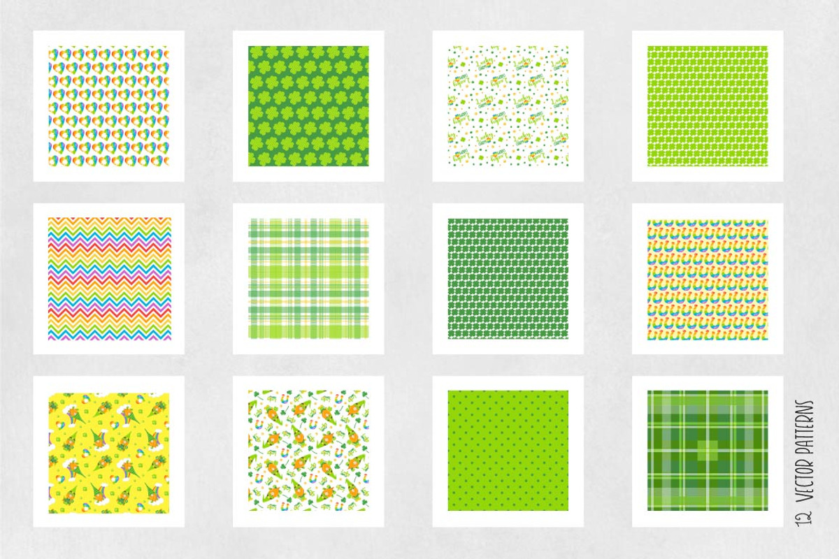 LUCKY CHARMS Pattern collection, a Pattern Graphic by PrettyPatterns