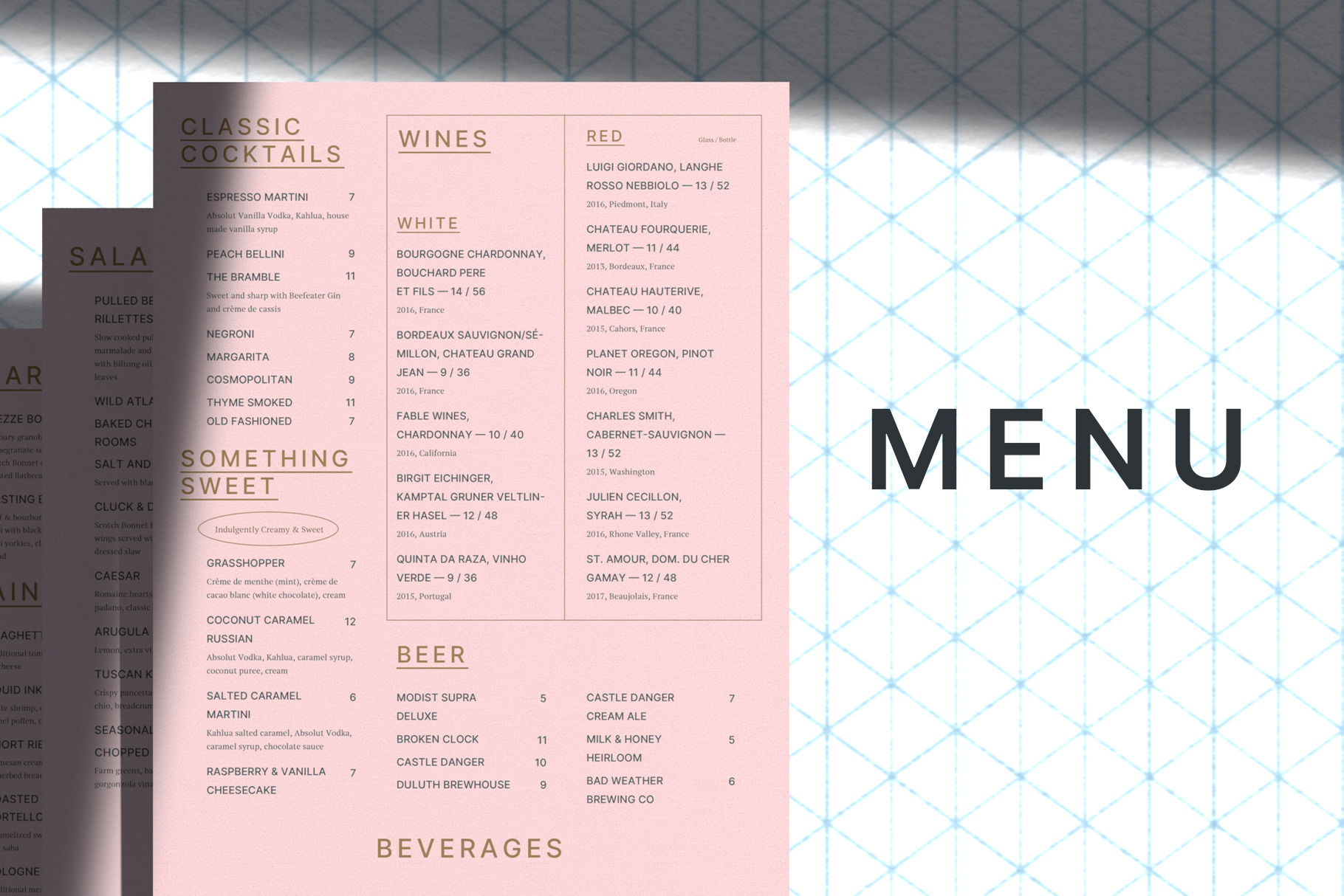 Restaurant Menu | Food and Drinks