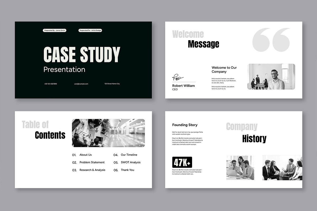 Case Study Presentation Template