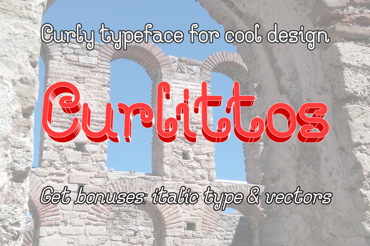 Curlittos Curly Font, a Slab Serif Font by Guten Tag Vector | Creative ...