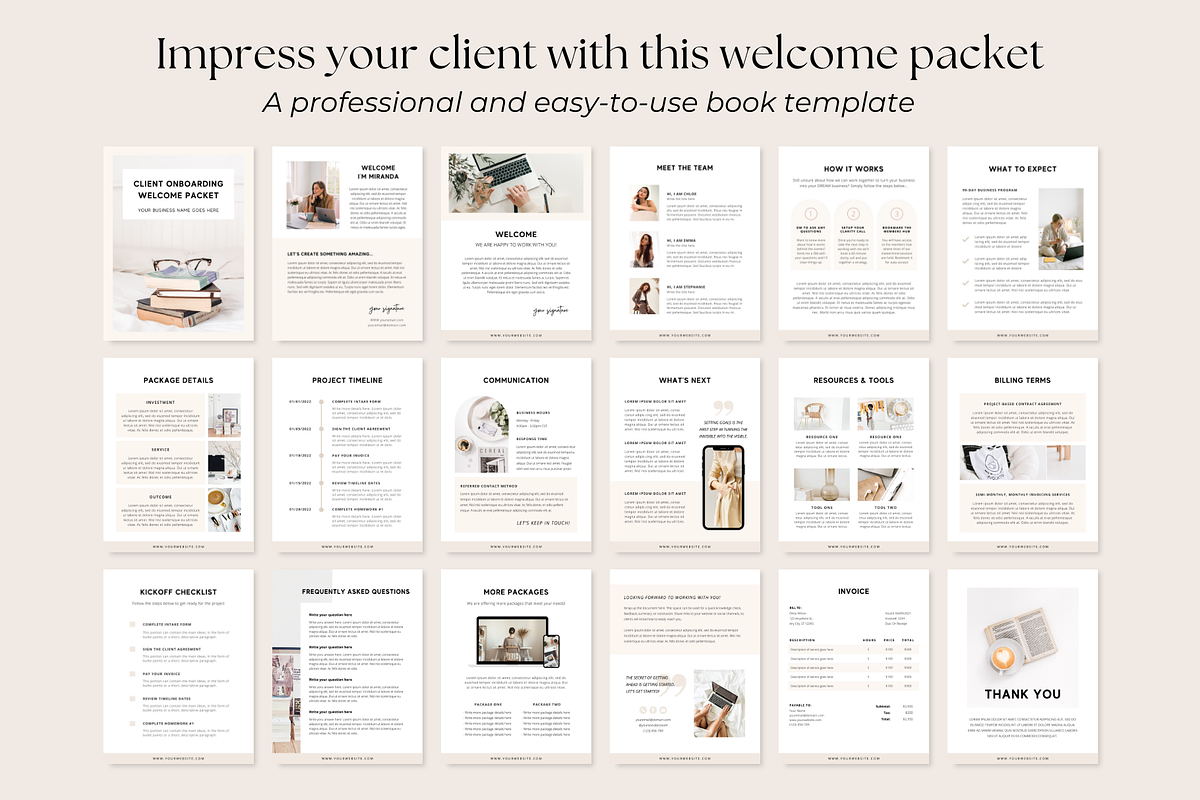 Client Welcome Book Template, a Magazine Template by ShopRShop