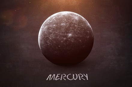 Mercury high resolution images presents planets of the solar system on ...