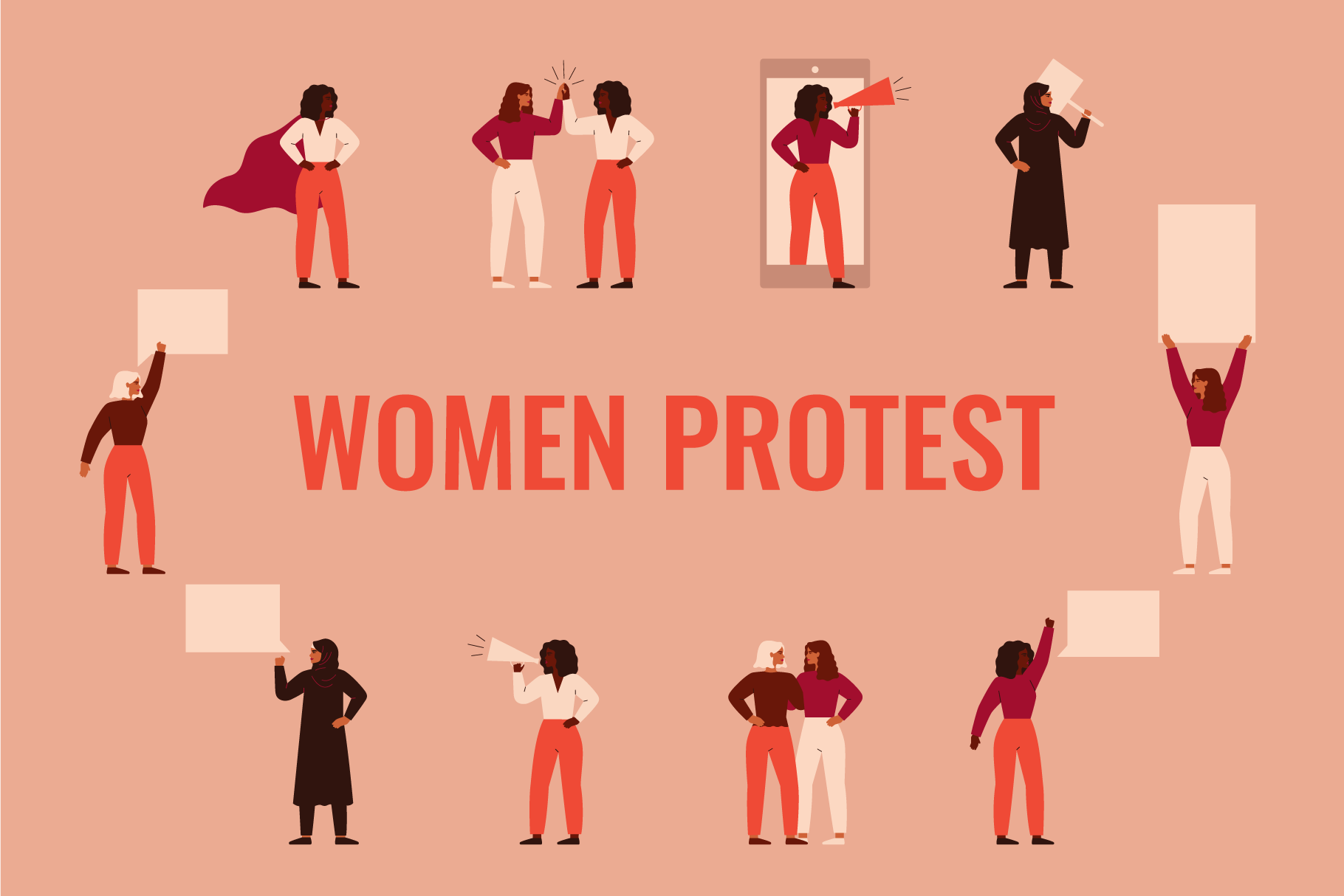 Women Protest, a Person Illustration by Mary Long