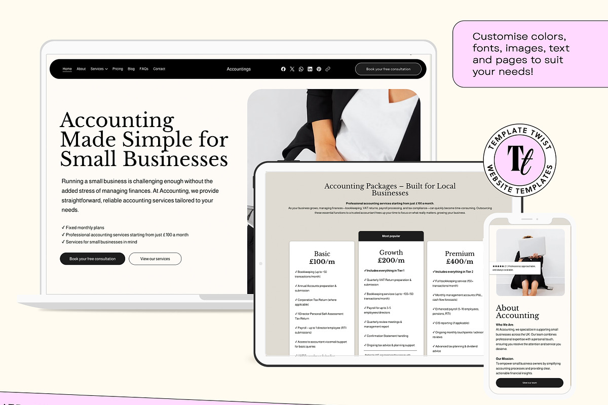 Accountant Wix Studio Website, a Wix Template by Template Twist Shop