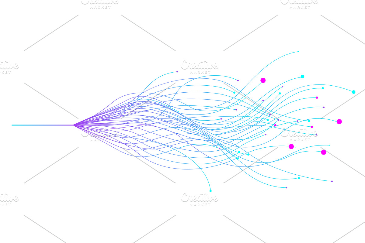 Deep learning visualization. AI, a Technology Illustration by ...