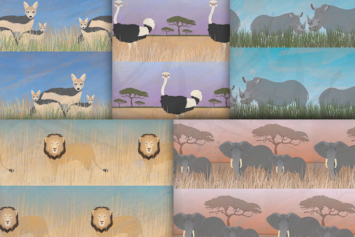 African Animal Patterns, a Pattern Graphic by VizualStorm