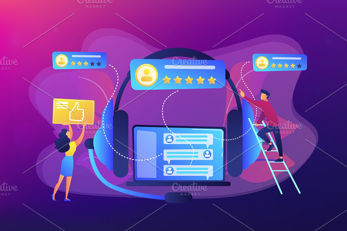 Customer feedback concept vector, a Technology Illustration by Visual ...