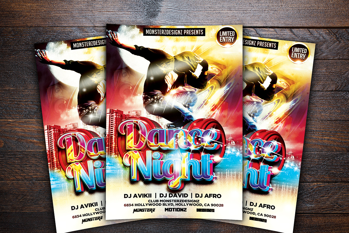 Dance Night Party Flyer, a Flyer Template by Design Addict | Creative ...