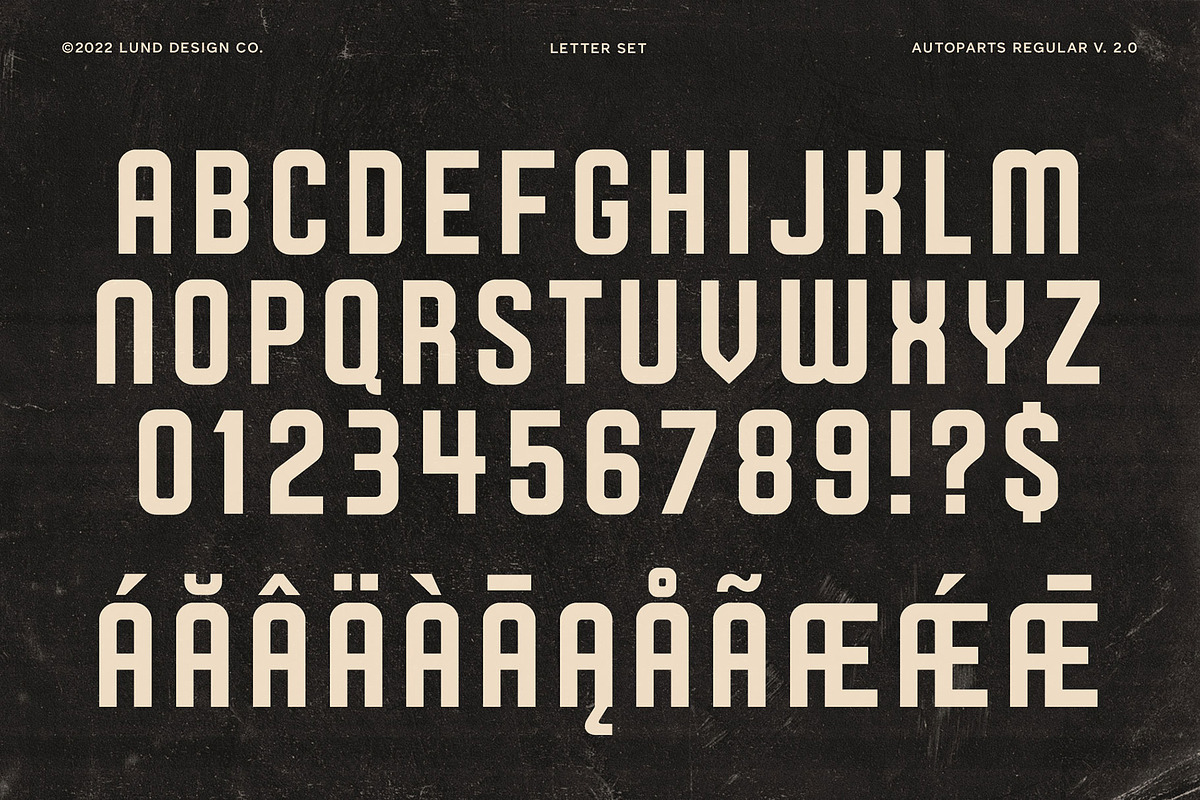 AUTOPARTS Condensed Display Font