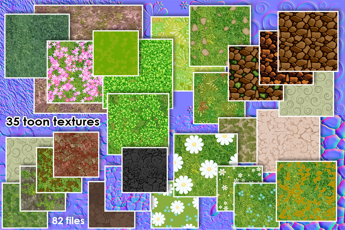 Toon Texture Set, a Textures & Material 3D Model by Beatheart Creative ...